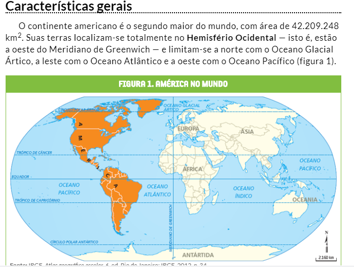 8º Ano - Continente Americano - Parte 1 - características gerais e mapa ...