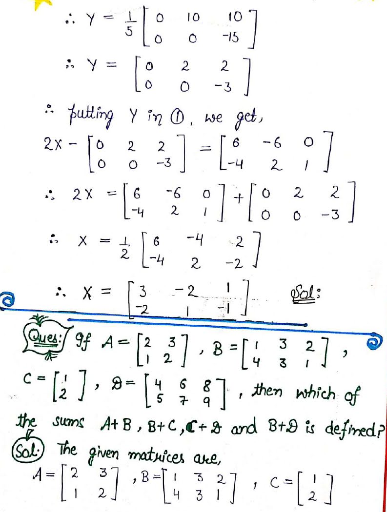 CH 3 - Matrices - Plus Two