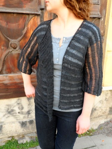 YlloTyll Garnblogg: Kofta med tappade maskor