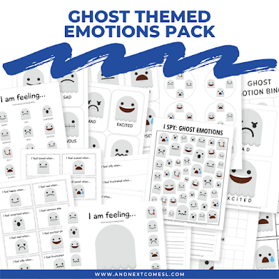 Free Printable Ghost Themed Emotion Clip Cards | And Next Comes L ...