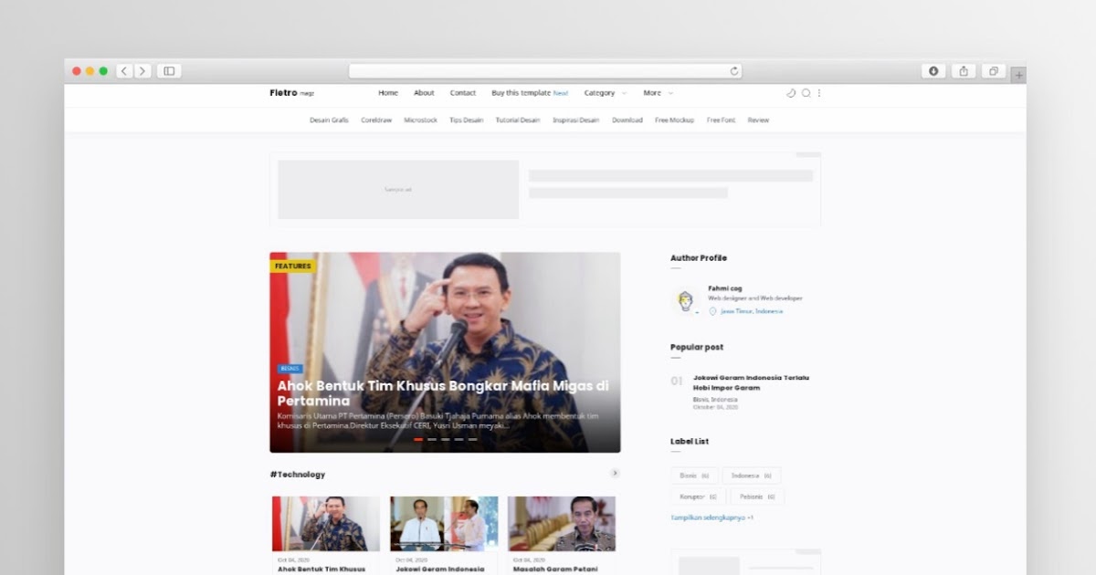 Update Fletro Magz Profesional Blogger Template