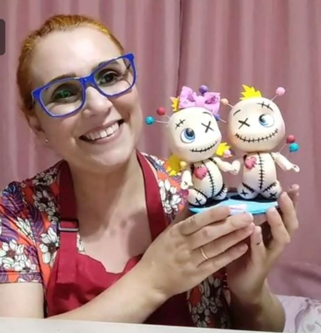 Boneco de vudu enfeite de Halloween: Artes em EVA