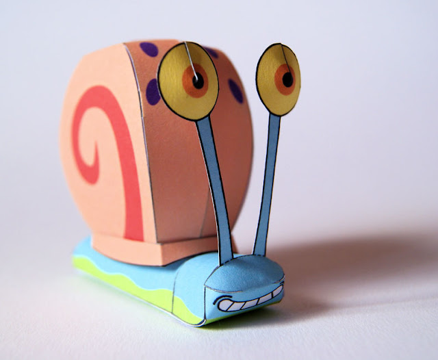 Gary the Snail - Spongebob Paper Model - PAPEROX FREE PAPERCRAFT