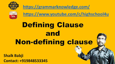 Defining Clause and Non-defining clause A Complete Guide | Relative ...