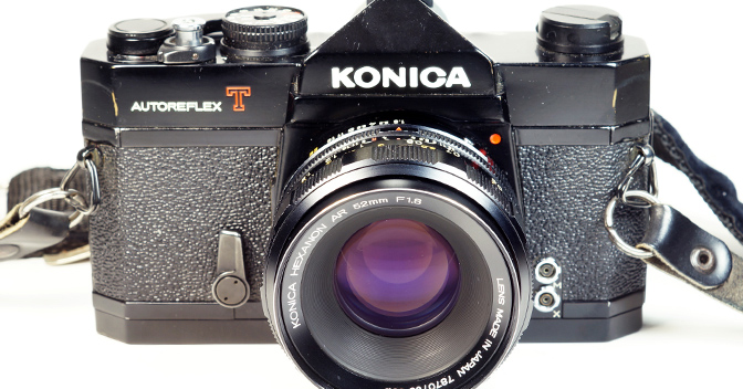 Konica Autoreflex T 35mm SLR Camera with 52mm f/1.8 Prime Lens (Black ...