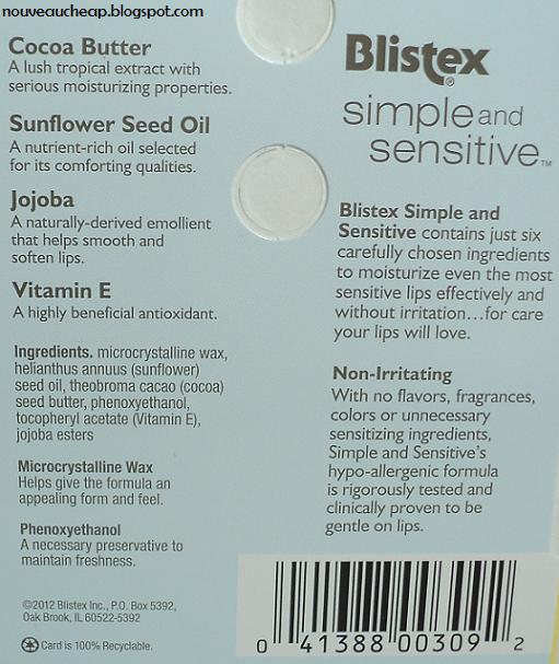 Review: Blistex Simple and Sensitive Lip Moisturizer | Nouveau Cheap