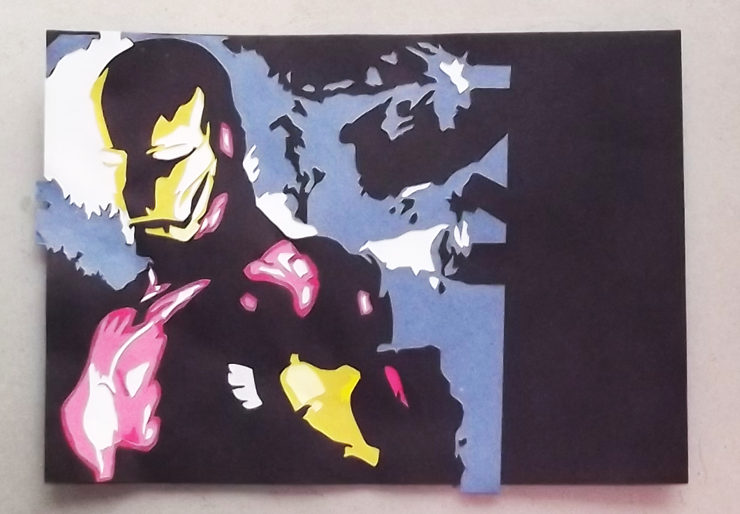 Crayons: Papercut Art: Iron Man (Tutorial)