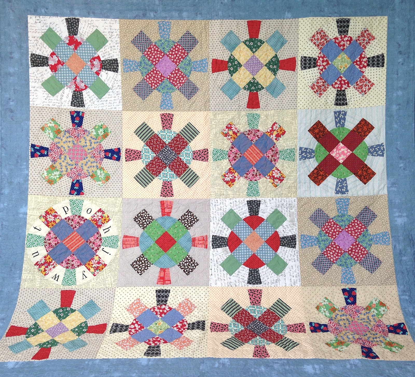 Cog and Wheel Quilt - Feedsack Quilt