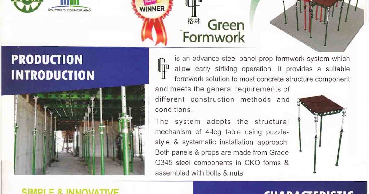 Sistem Bekisting Beton GREEN FORMWORK - Rumah Material