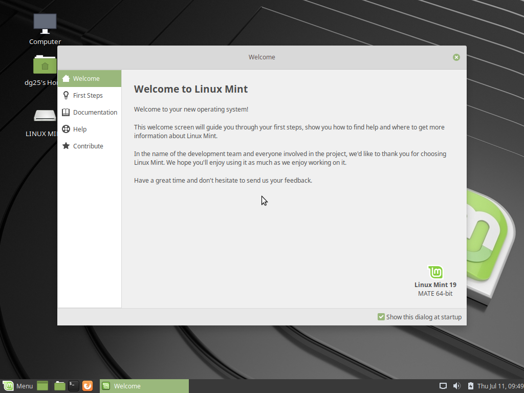 Maneira instala Linux Mint Mate 19