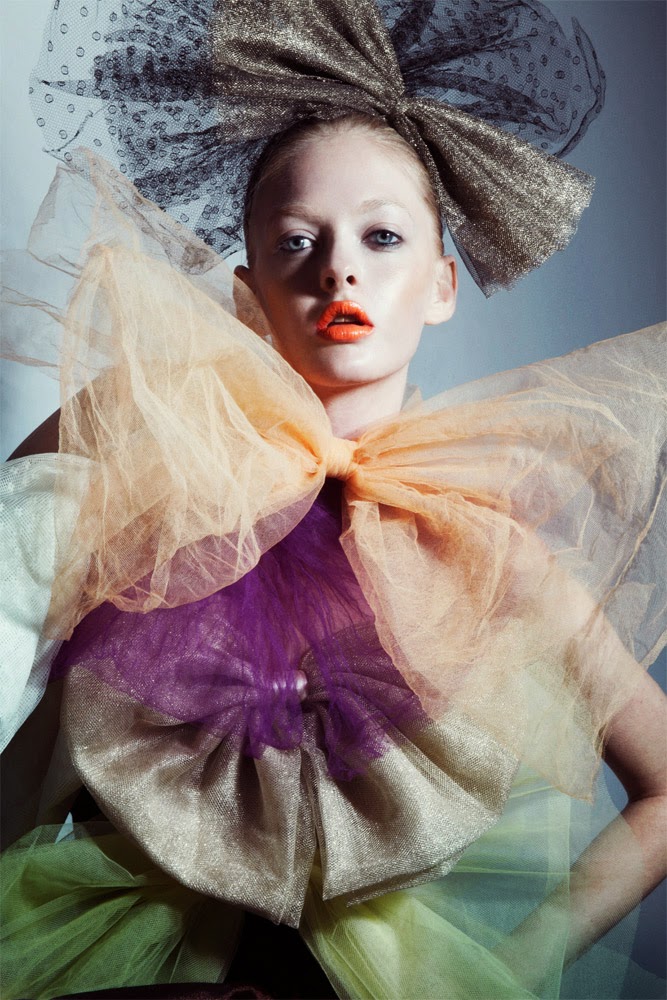 Holiday Christmas Beauty Bows Ribbons Present Beauty Shoot with model ...