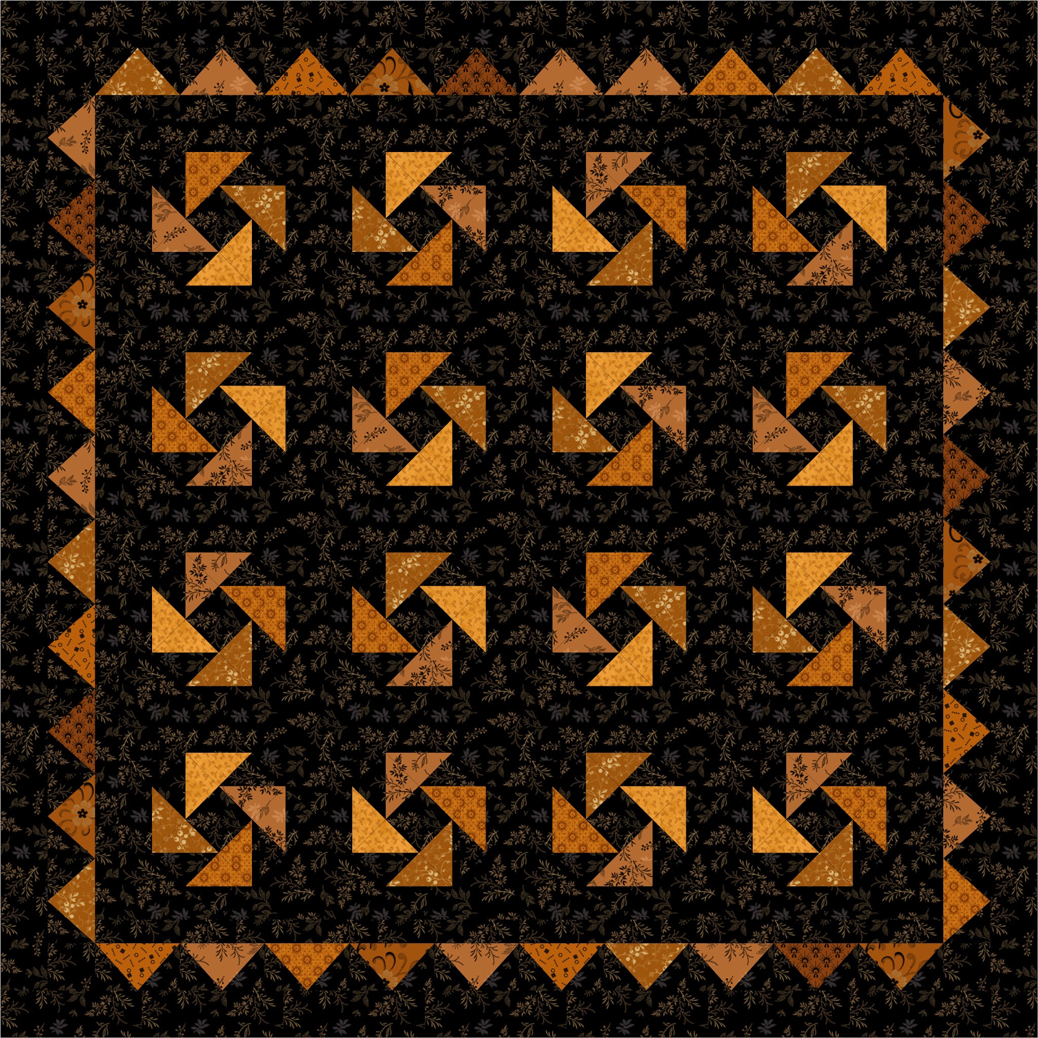 Heartspun Quilts ~ Pam Buda: Cheddar & Coal Quilt Kit PRE-ORDER!!