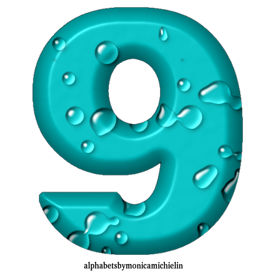 M. Michielin Alphabets: BLUE DROP WATER ALPHABET ARIAL LETTERS, NUMBERS ...
