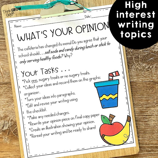 7 Opinion Writing Mentor Texts for Upper Elementary - Think Grow Giggle