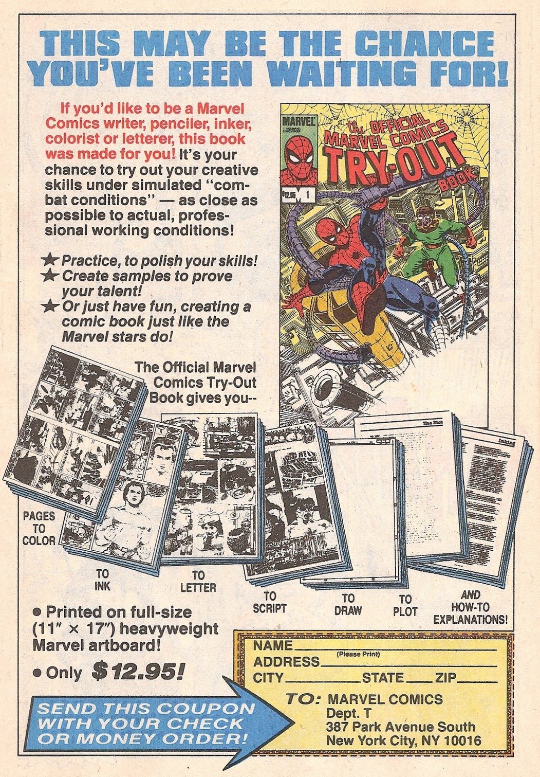 Marvel Comics of the 1980s: 1983 - Marvel Try-Out Book house ad and more...