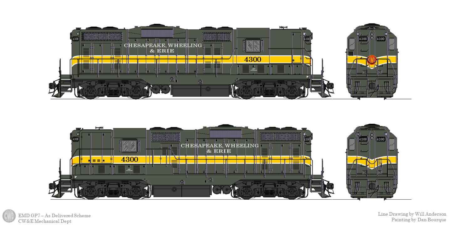 Chesapeake, Wheeling and Erie Railroad: Diesel Paint Schemes- Part 2