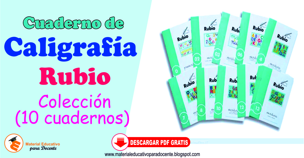 Material Educativo: Colección cuaderno de Caligrafía Rubio para ...