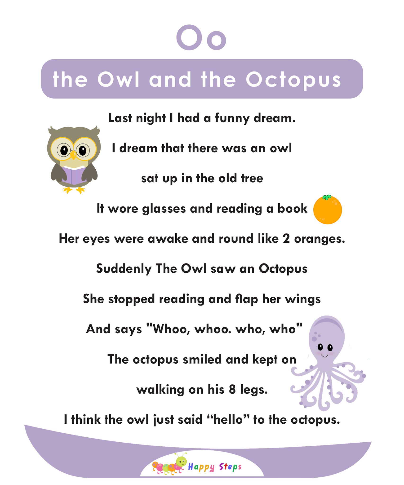 the Owl and the Octopus - Letter O - Alphabet Stories