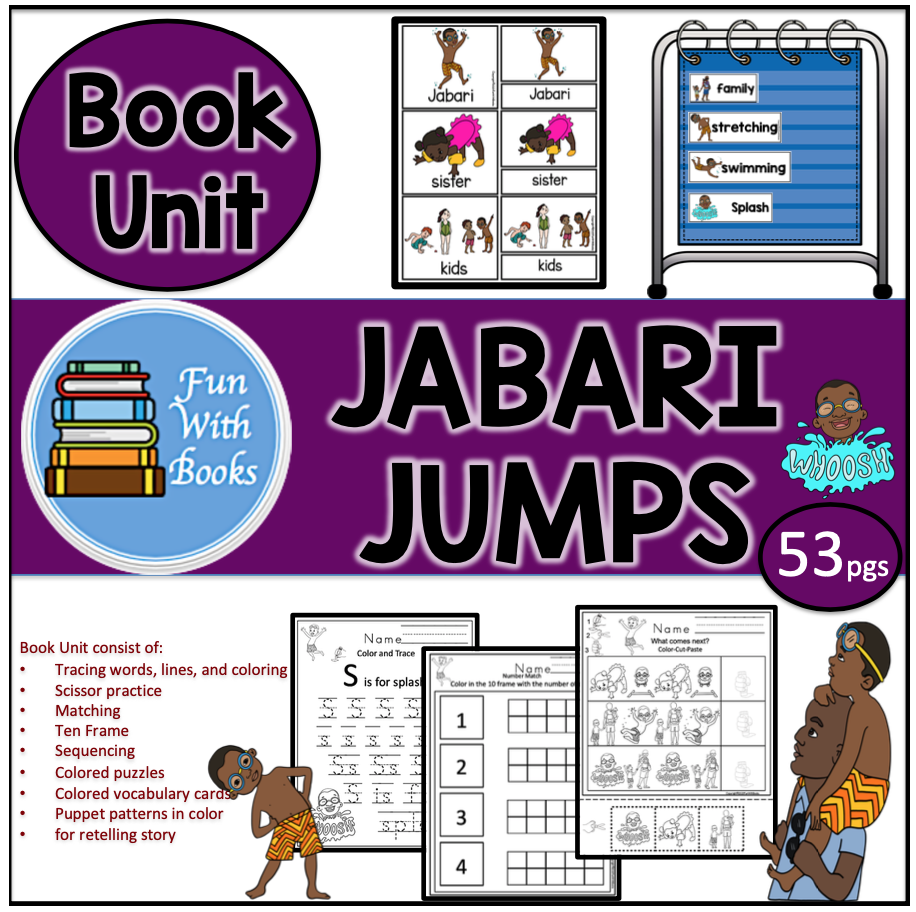 JABARI JUMPS BOOK UNIT ~ Book Units by Lynn