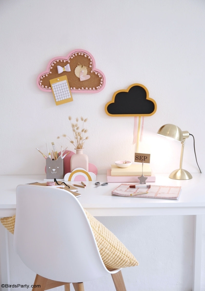 Kids Boho Study Desk DIY Décor - Party Ideas | Party Printables Blog
