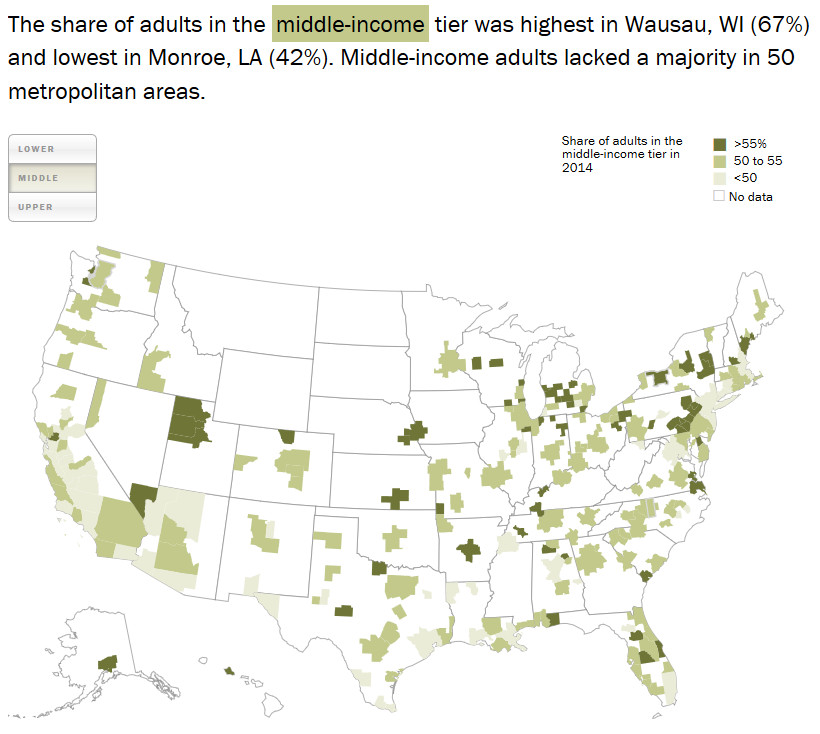 Where the Middle-Class Metros Are Now - Vivid Maps