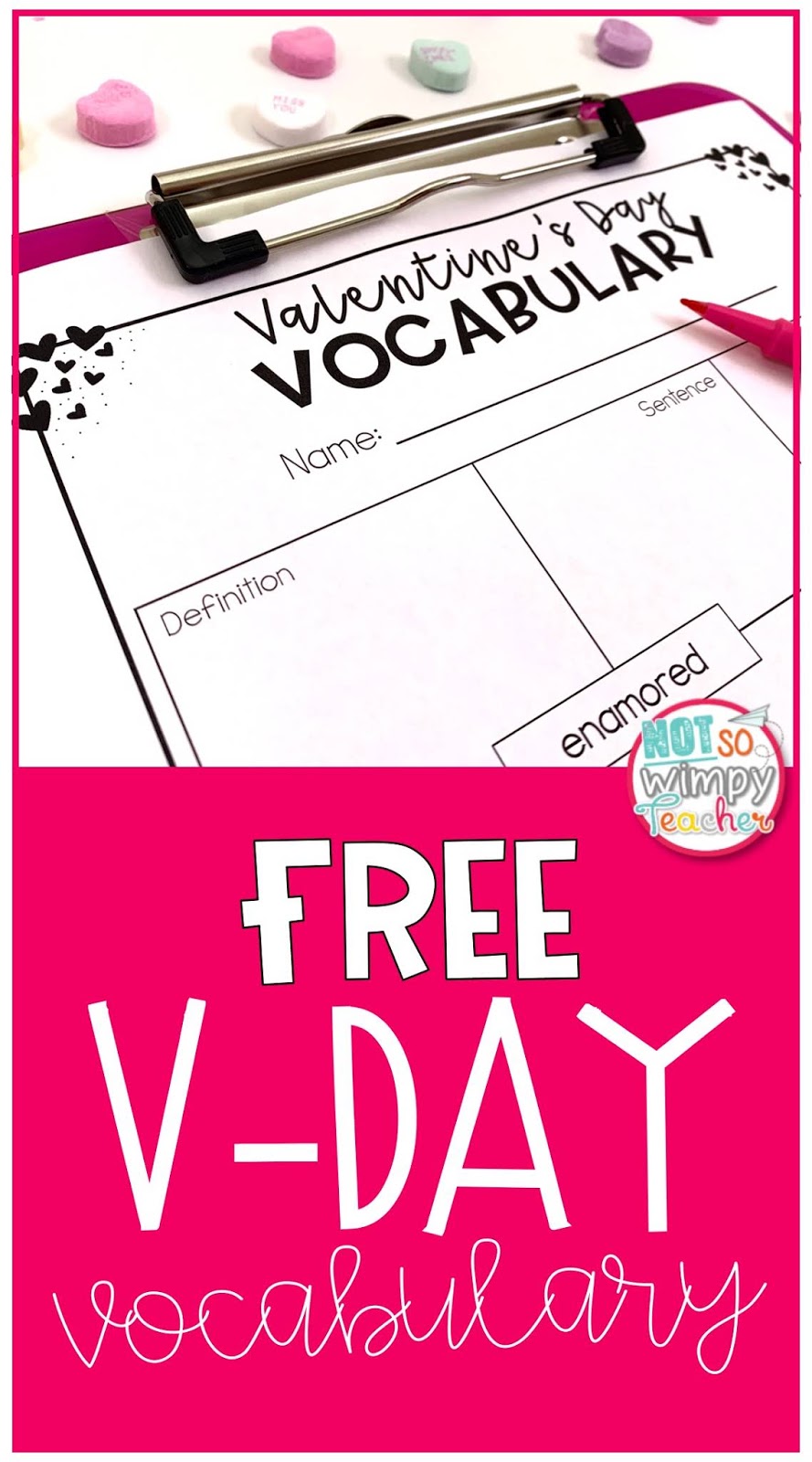 FREE Valentine's Day Vocabulary Resource - Not So Wimpy Teacher