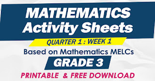 MATH ACTIVITY SHEET for GRADE 3 (Quarter 1: Week 1) Free Download ...