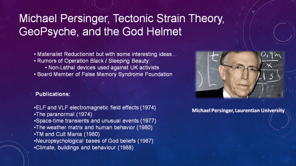 Twilight Language: Michael A. Persinger, Developed God Helmet, Dies