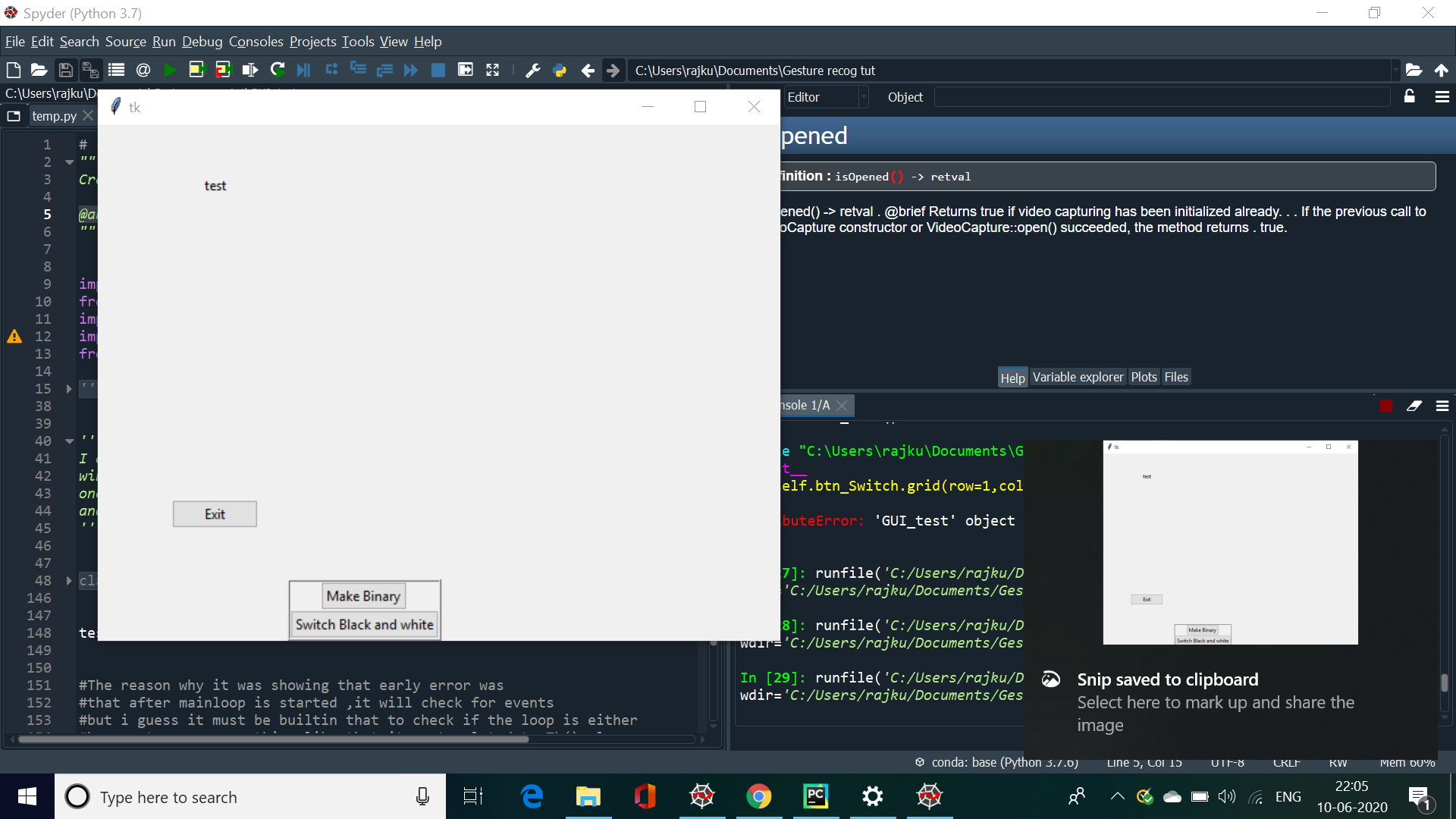 Screenshots of part 2
