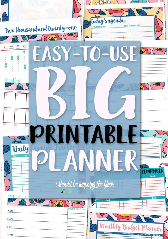 Printable Planner | i should be mopping the floor