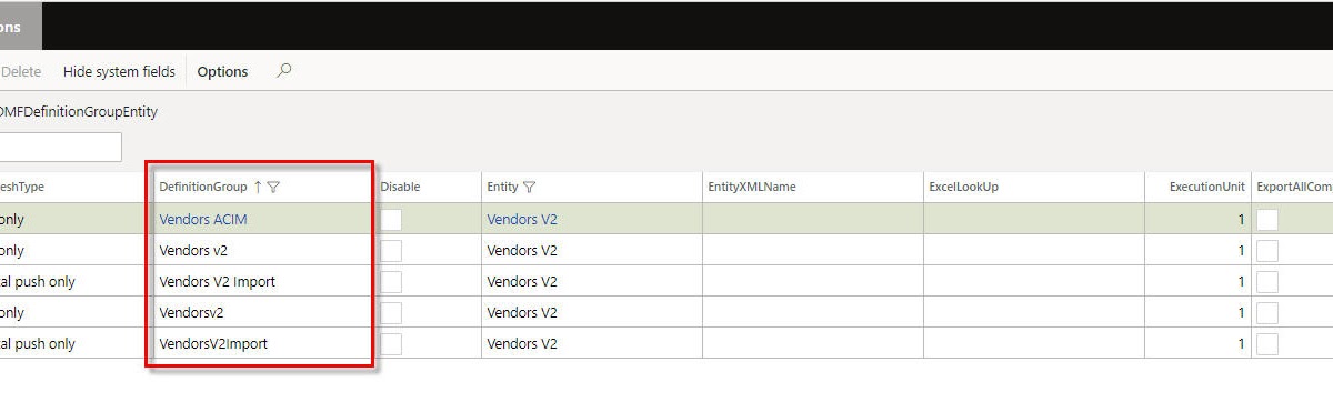 Microsoft Dynamics 365 and Power Platform Library: D365FO: Entity cannot be deleted while ...