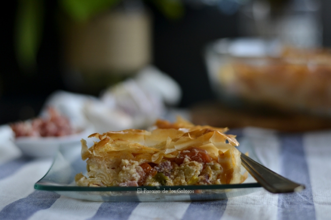 Paraiso: TARTA DE VERDURAS CON PASTA FILO