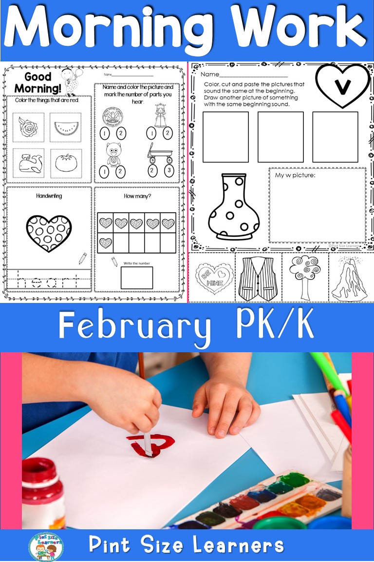 PK K February Valentines Resources - Pint Size Learners