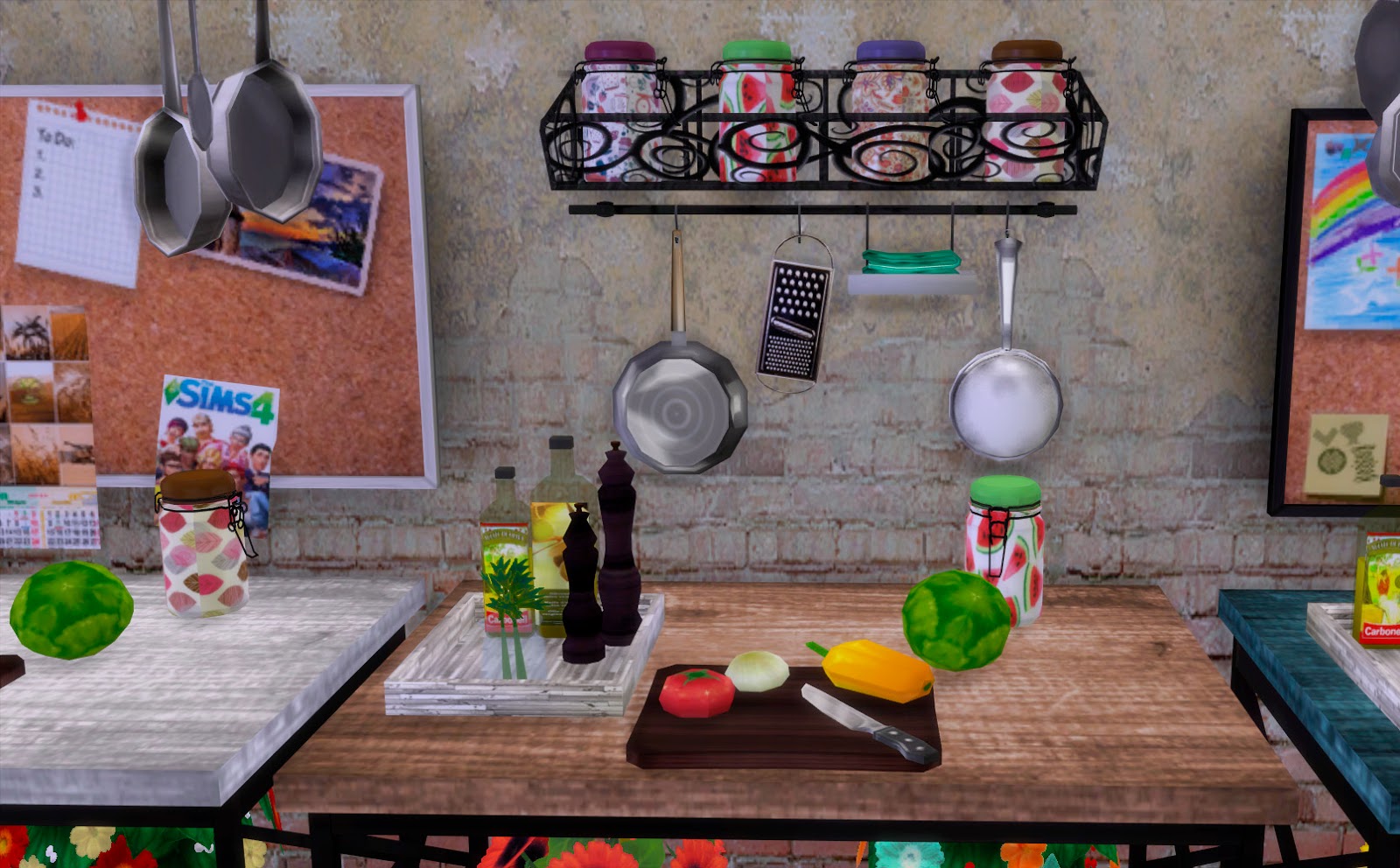Urban Chic Clutter 2. Sims 4 Custom Content.
