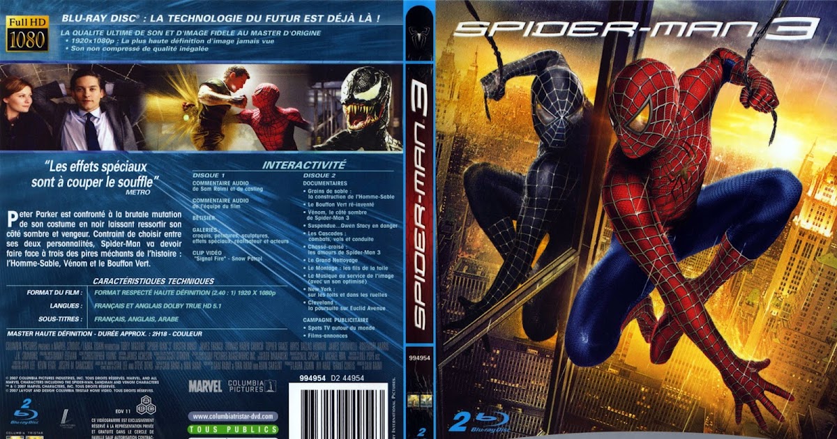 BLU-RAY JAQUETTES BLU-RAY: Spider-Man 3