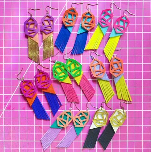 Fun Colorful Leather Jewelry by BooandBooFactory / The Beading Gem