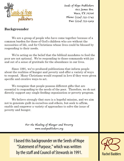 Tugas Produksi Media PR: Backgrounder