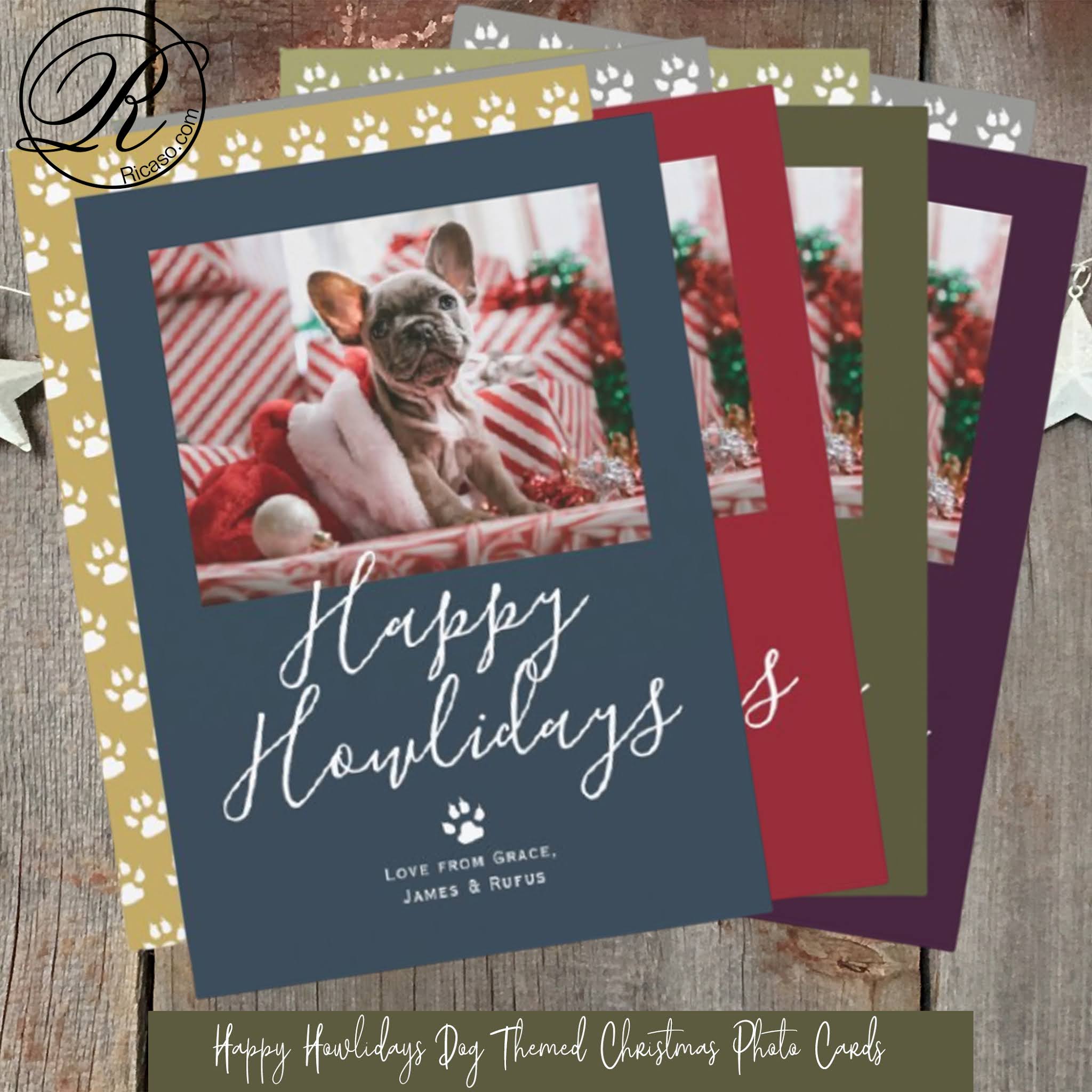 Ricaso Happy Howlidays Dog Christmas Cards ricaso-happy-howlidays-dog-christmas-cards
