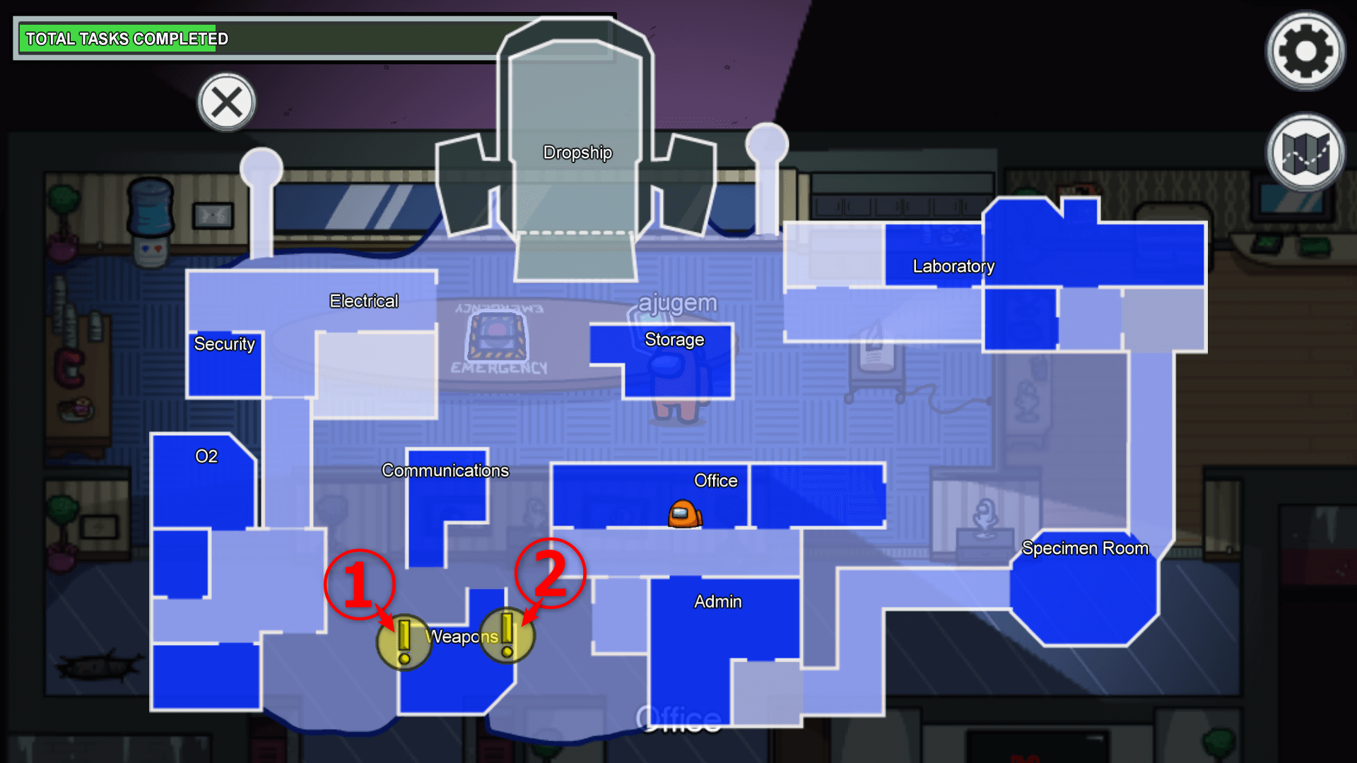 【Among us】マップ別タスクのクリア方法 図解付きで分かりやすく紹介 PC・スマホ・スイッチ対応【POLUS編】-ゲームカフェHangout