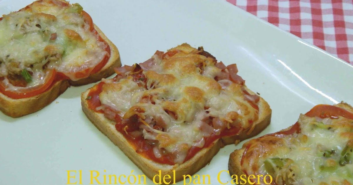 Mini pizzas de pan de molde muy fáciles y super rápidas