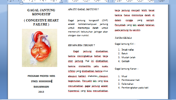 CONTOH LEAFLET GAGAL JANTUNG KONGESTIF / CONGESTIVE HEART FAILURE - Be ...