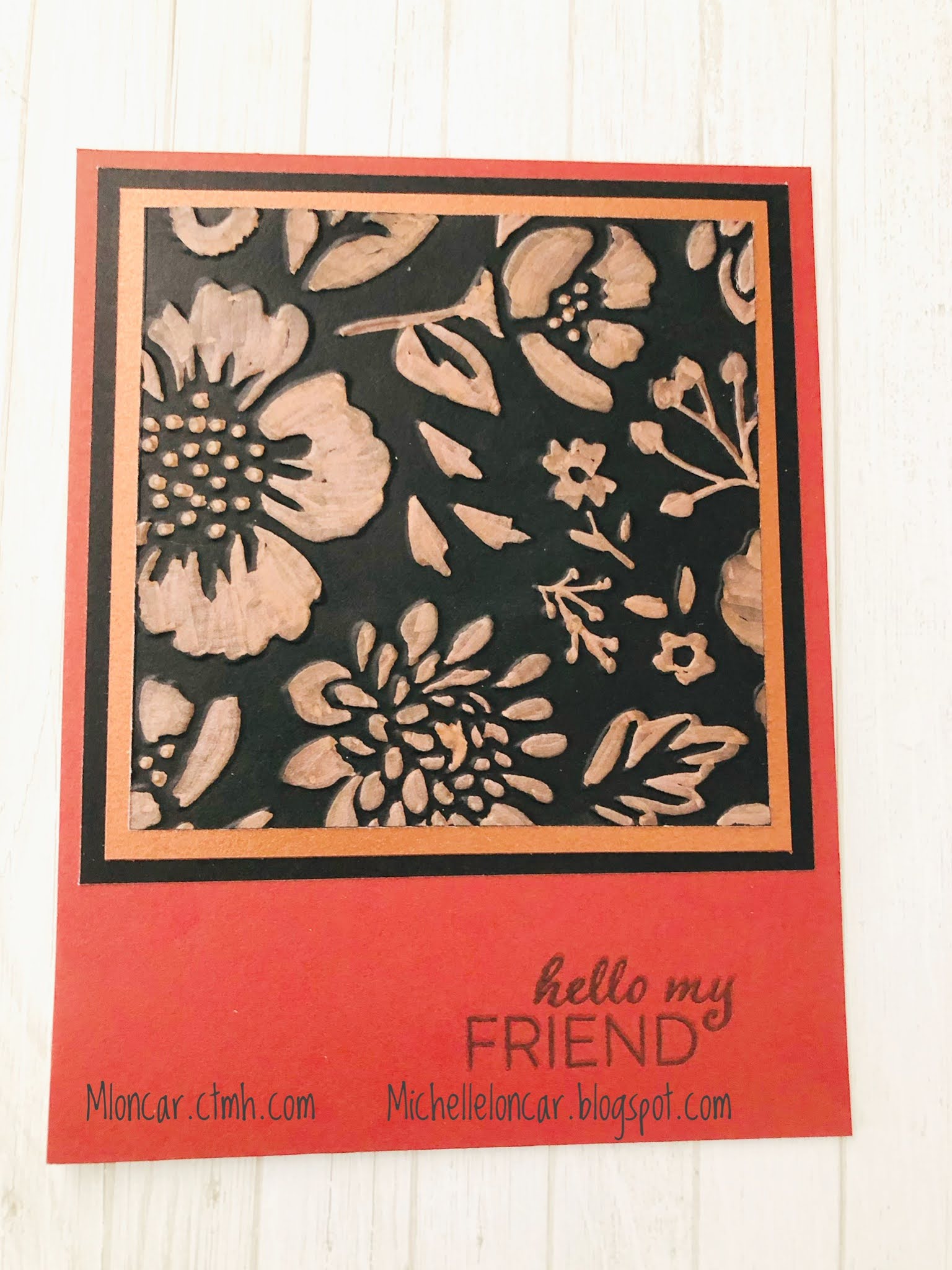 Show and Tell with Michelle: Metallic Floral Card #2