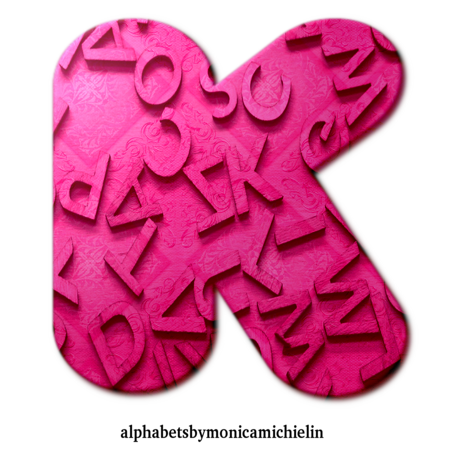M. Michielin Alphabets: LETTERS PINK TEXTURE ALPHABET, NUMBERS AND ...