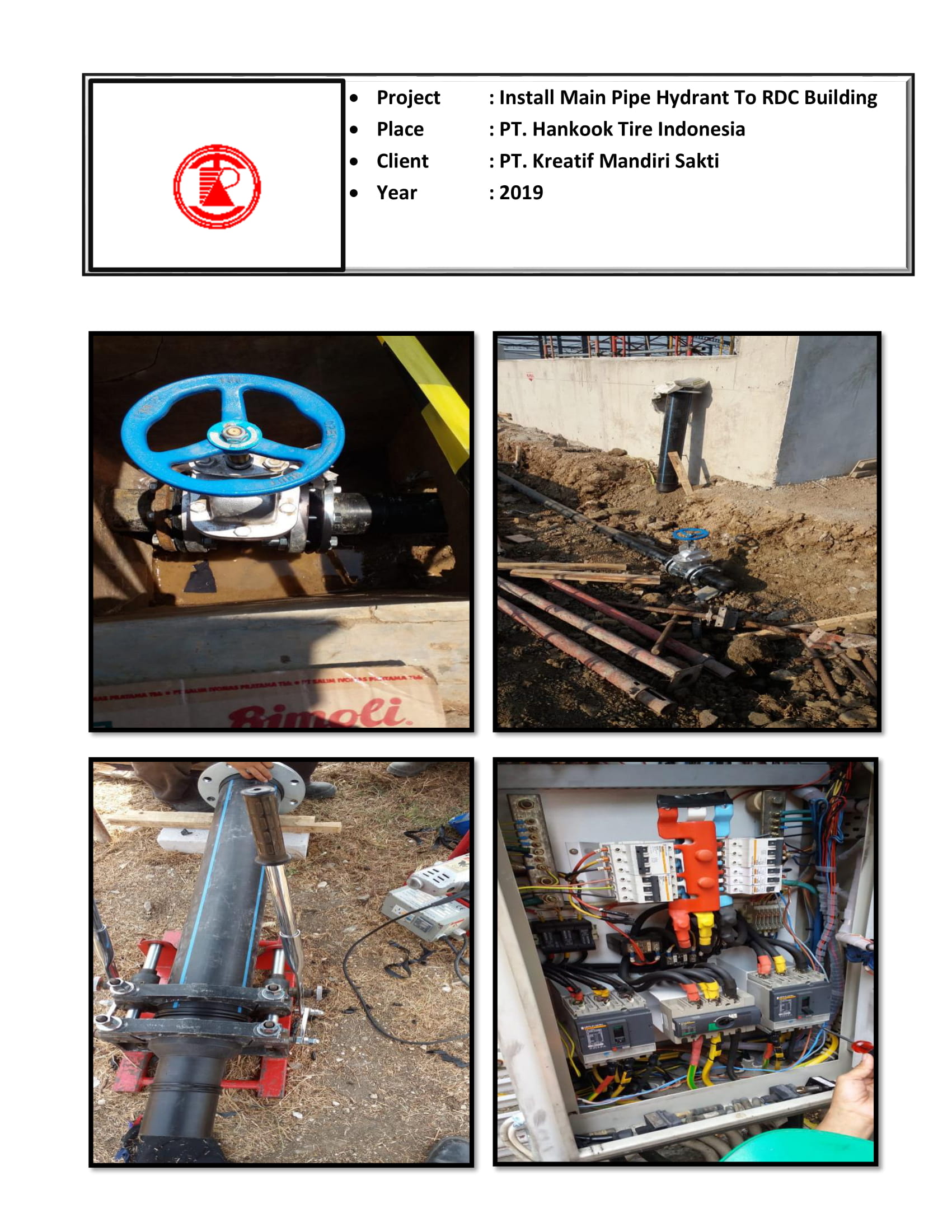 PT. RAMACON CIPTA MANDIRI: INSTALL MAIN PIPE HYDRANT TO RDC BUILDING ...