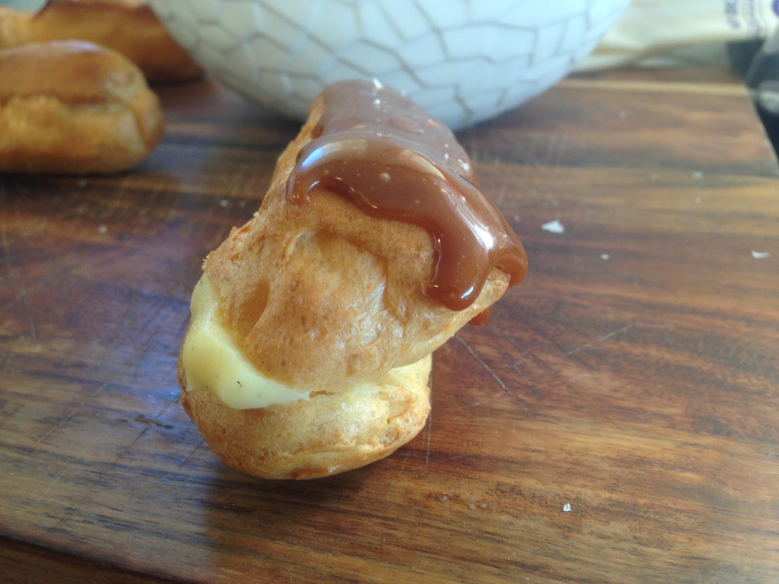 Cassie Cakes: Salted Caramel Eclairs with Creme Patissiere
