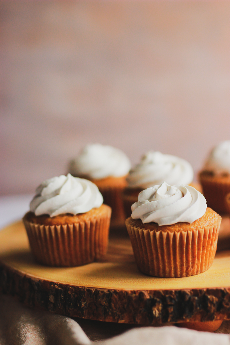 Butternut Squash Cupcakes with Chai Infused Whipped Cream - Confessions ...