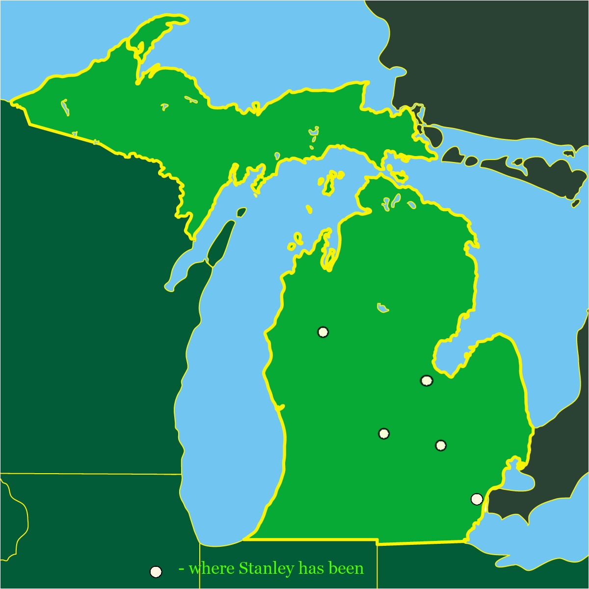 Room 205's Flat Stanley Adventures: Stanley's Travel Map