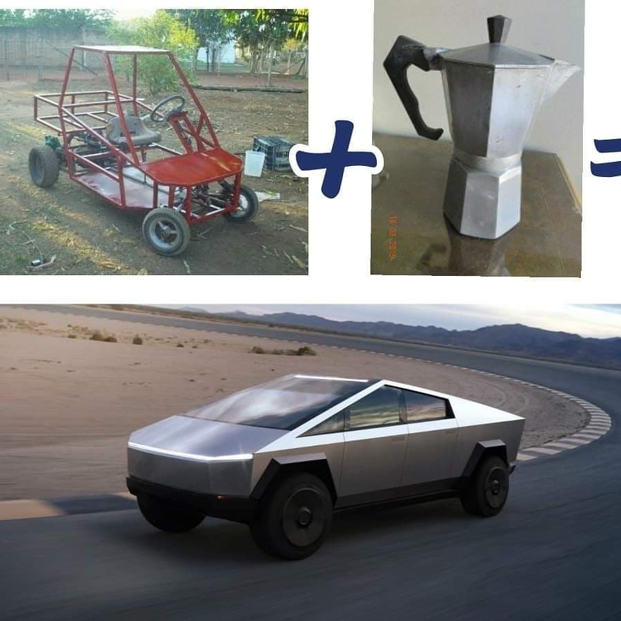 Memes com a Cybertruck da Tesla