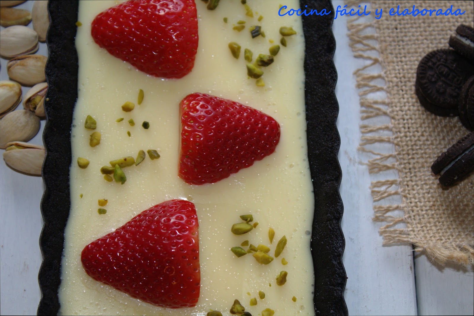 Cocina Facil Y Elaborada Tarta De Fresas Chocolate Blanco Y Oreos