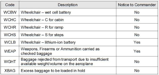 Passenger Handling and Passenger and Baggage Handling Codes - Aviation ...
